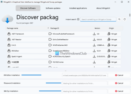 WingetUI GUI tool helps Bulk Install, Uninstall, Update Programs