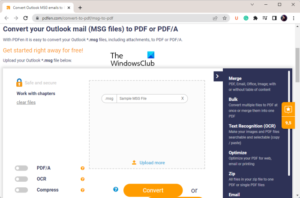 How to convert MSG to PDF in Windows 11/10