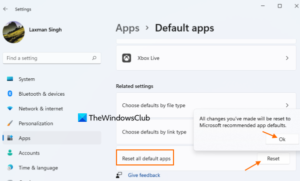 Cannot change default app by File Type in Windows 11/10