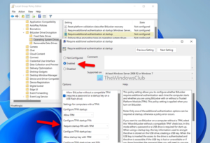 There are no PIN key protectors on volume C