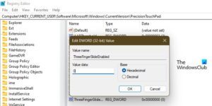 How to change Three-finger Swipe Gestures in Windows 11/10