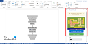 How to create a Word Cloud in Microsoft Word