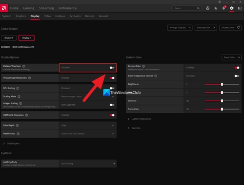 How to enable AMD FreeSync