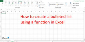 How to create Bulleted List using CHAR function in Excel
