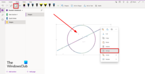 How to insert Shapes in OneNote