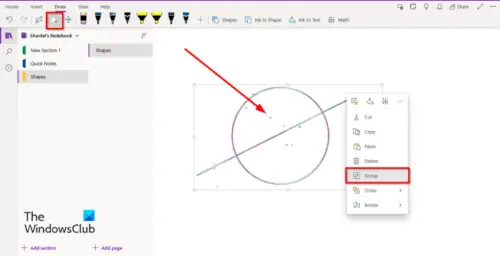 How to insert Shapes in OneNote How to insert Shapes in OneNote