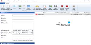 Best free PDF Metadata Editor software for Windows 11/10