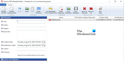 Best free PDF Metadata Editor software for Windows 11/10