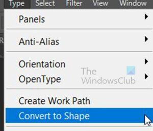 How to convert Text to Shape in Photoshop