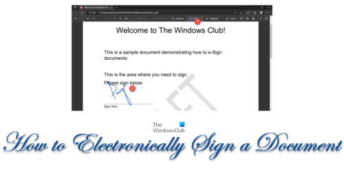How to Electronically Sign a Document in Windows 11/10