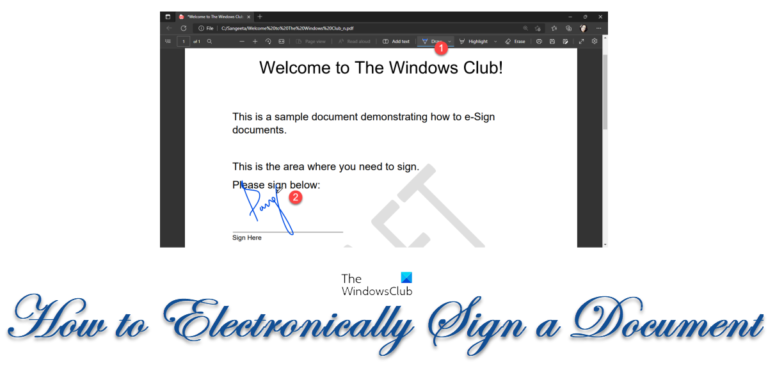 How to Electronically Sign a Document in Windows 11/10