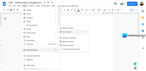 How to draft emails in Google Docs