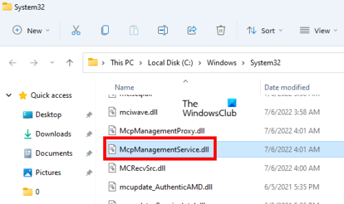 McpManagementService Error Code 15100 on Windows 11