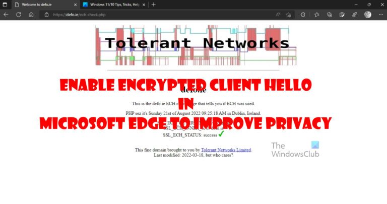 Enable Encrypted Client Hello in Microsoft Edge to improve privacy