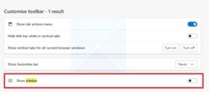 Fix Microsoft Edge Sidebar keeps opening