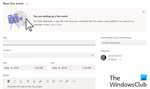 How to schedule Microsoft Teams Live Event?