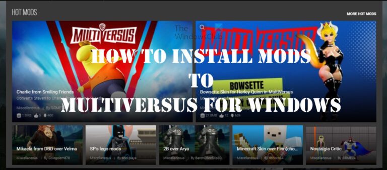 How to install mods to MultiVersus for Windows