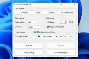 Best free Mouse Auto Clicker software for Windows 11/10