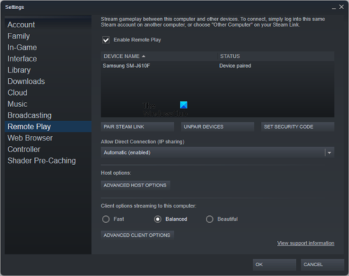 Steam Link not recognizing controllers in game
