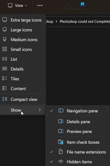 Photoshop could not complete your request because of program error