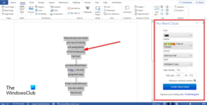 How to create a Word Cloud in Microsoft Word
