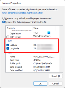 How to remove Location Data from Photos on Windows PC