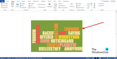 How to create a Word Cloud in Microsoft Word