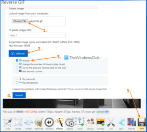 How to Reverse Animated GIF in Windows 11/10