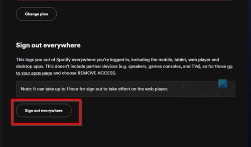 How to log out of all Spotify accounts