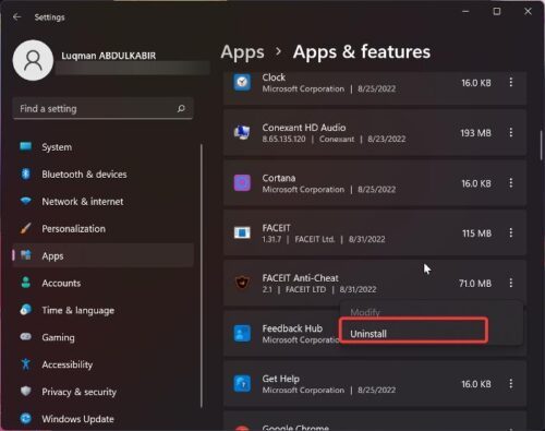 How to delete FaceIt Anit-Cheat from Windows PC