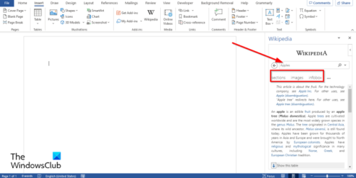 How to use Wikipedia in Microsoft Word