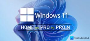 Windows 11 Pro vs Windows 11 Pro N vs Windows 11 Home