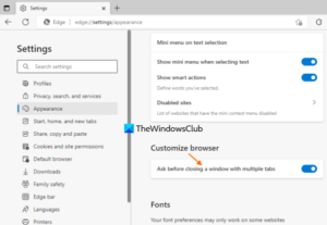 Confirm before closing multiple tabs in Chrome, Edge, Firefox