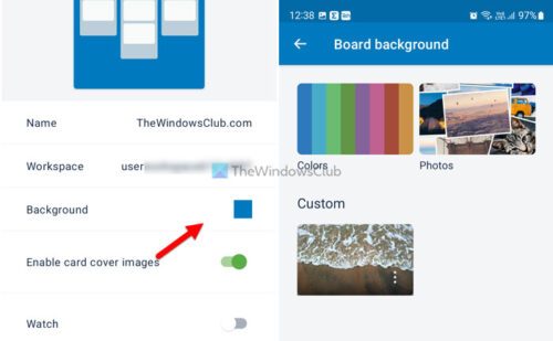 How to change background on Trello