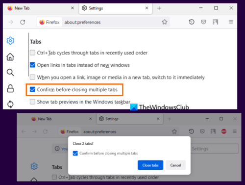 Confirm before closing multiple tabs in Chrome, Edge, Firefox