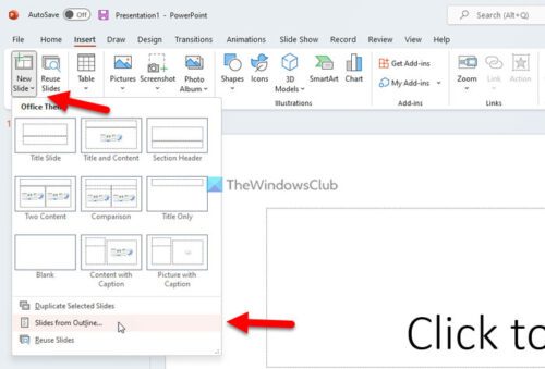 How to create PowerPoint slides from an Outline