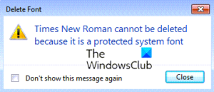 Cannot delete Font files in Windows 11/10 [Fixed]