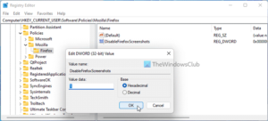 How to Enable or Disable Screenshots feature in Firefox
