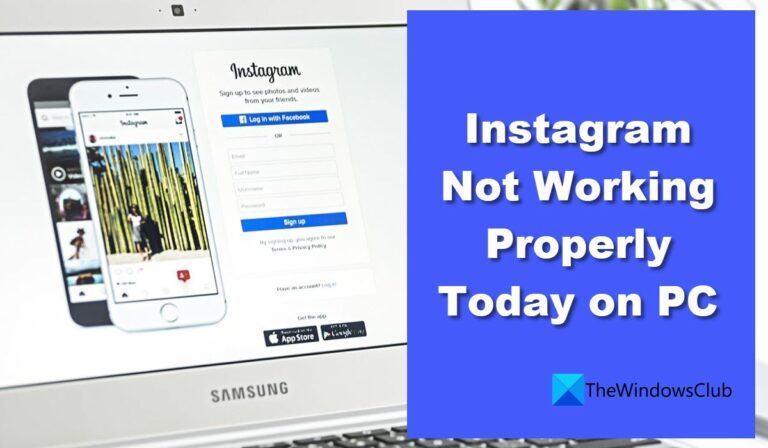 Instagram not working properly today on PC