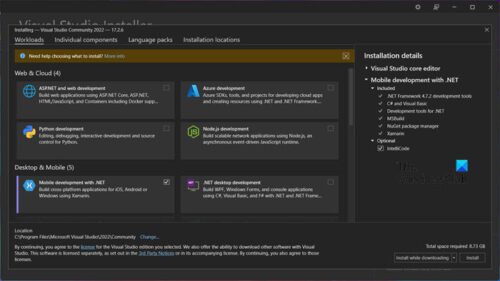 How to Install and Set Up Visual Studio 2022 on Windows 11/10
