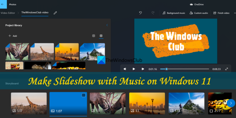 How to make a Slideshow with Music on Windows 11