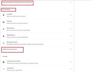 How to manage Website Permissions in Chrome