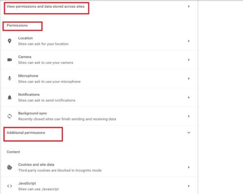 How to manage Website Permissions in Chrome