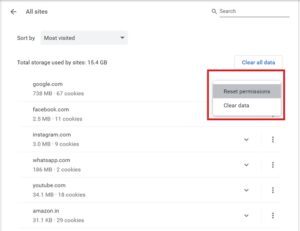How to manage Website Permissions in Chrome
