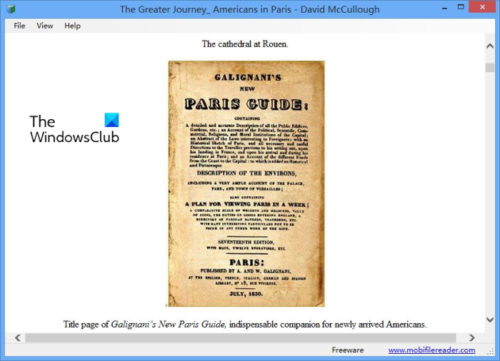 Best free Mobi Reader software for Windows 11/10