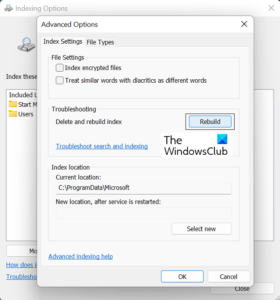 Outlook Search not working on Windows 11