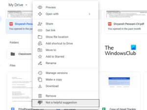 Remove Suggestions and Suggested Files from Google Drive