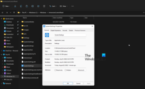 SystemSettings.exe System error in Windows 11/10