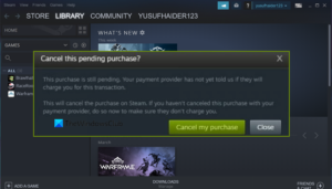 Fix Pending Transaction Error in Steam