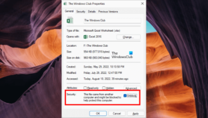 Excel: The File couldn’t open in Protected View